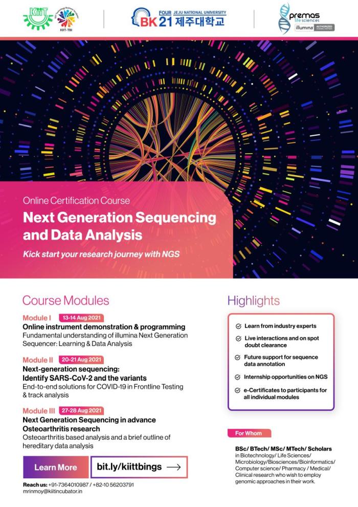 Next Generation Sequencing and data analysis 20210804