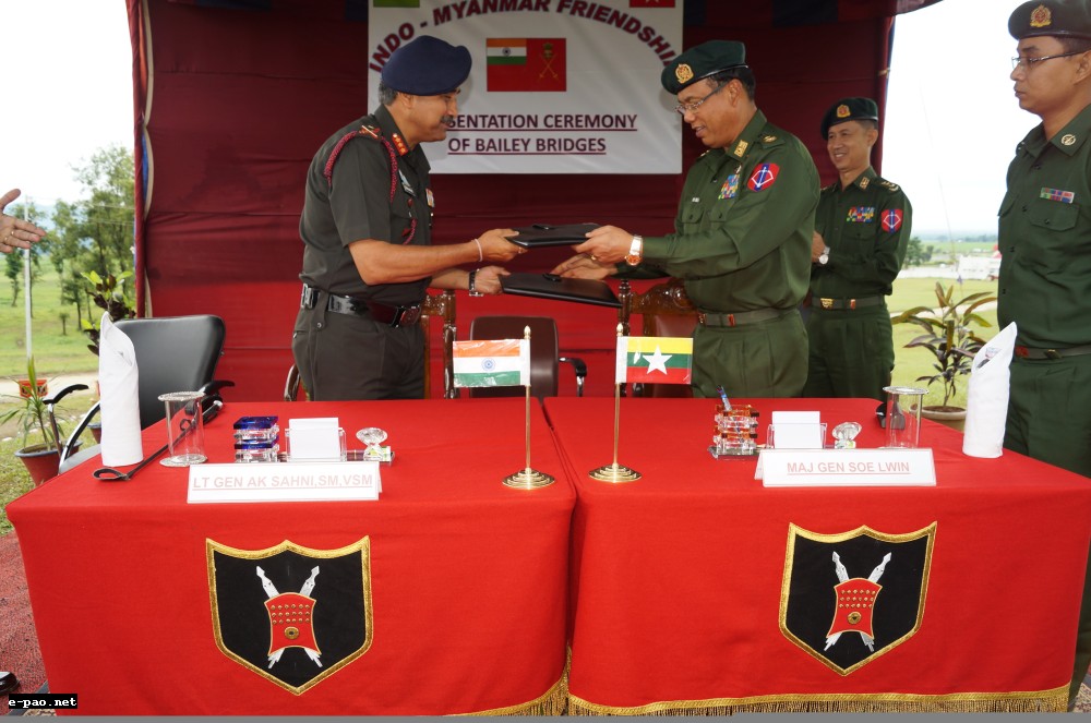 Indo-Myanmar meet Bridge components handed over : 25th jul13 ~ E-Pao ...