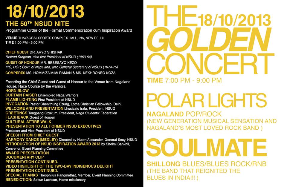 Golden Jubilee Celebration of Naga Students Union Delhi NSUD 20131016