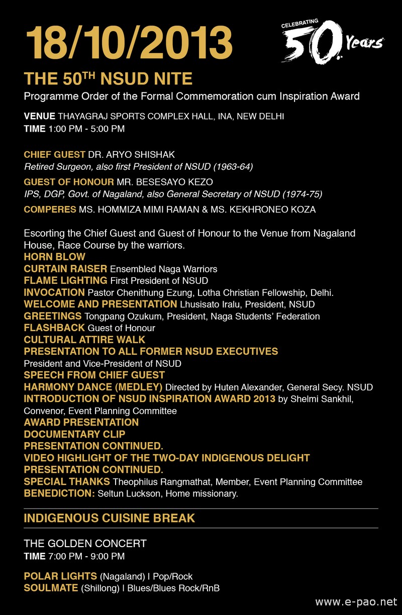 Golden Jubilee Celebrations of NSUD in Oct2013 20131001