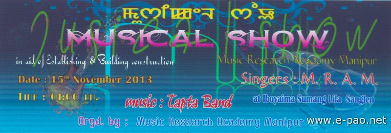 Tapta Concert in aid of MRAM 201301014