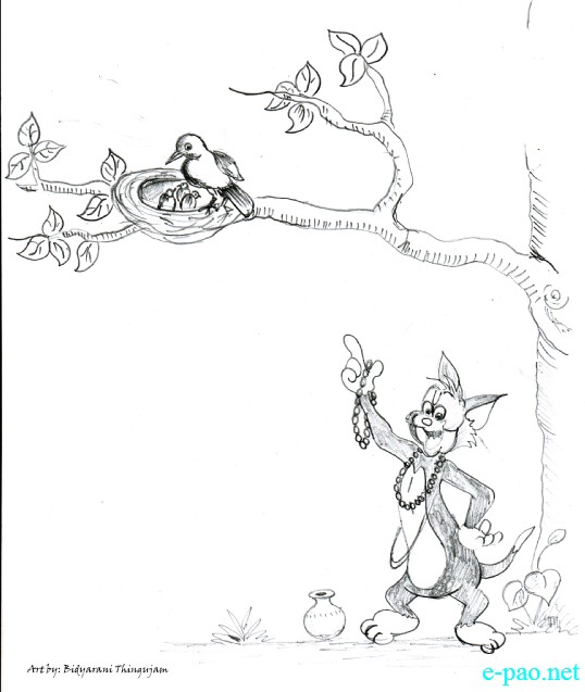 Mystic Cat and Pebet Houdong Lamboiba and Pebet By Bidyarani Thingujam