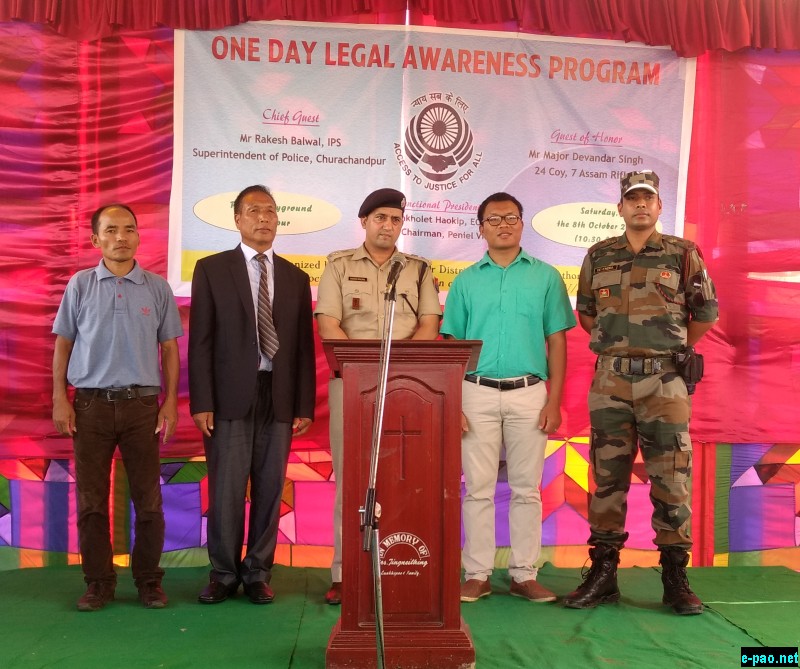 Legal awareness program held at Churachandpur 20161009
