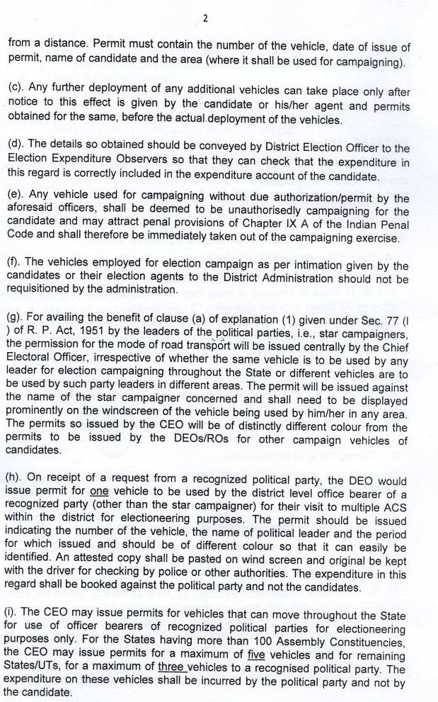 Manipur Legislative Assembly Election Model Code of Conduct 20170103