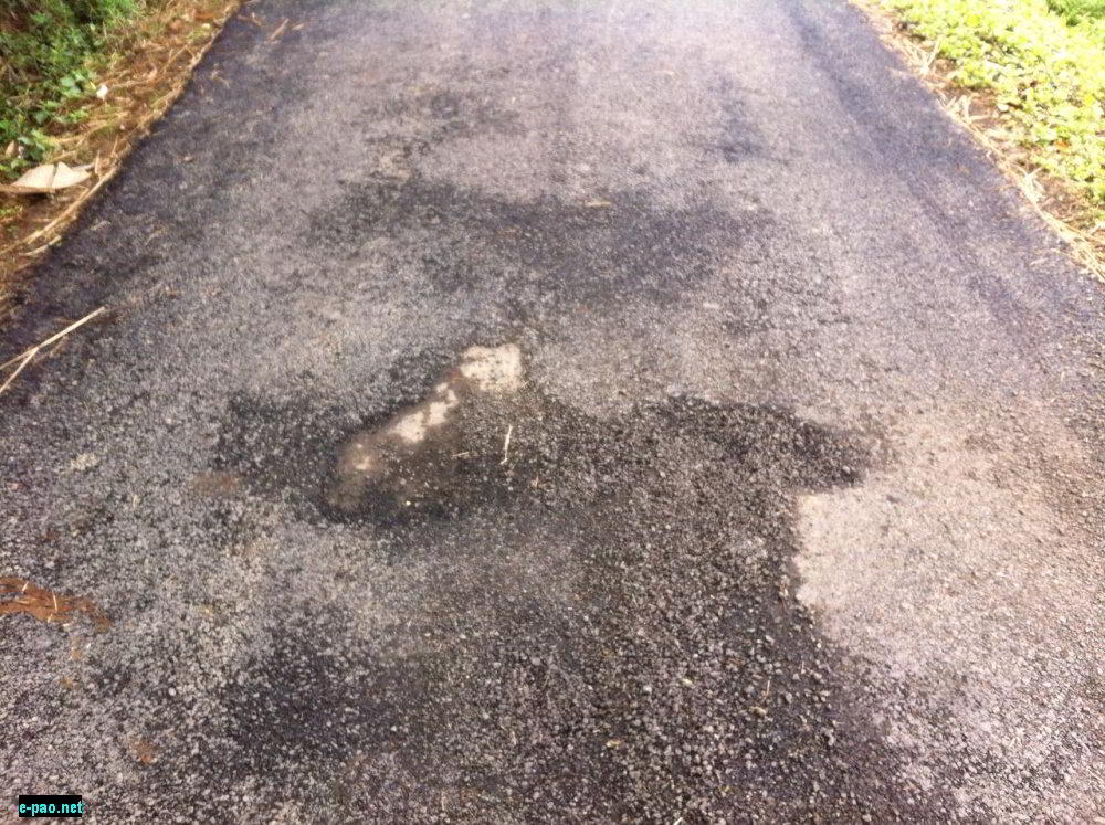 Quality not maintained while Black Topping Sadu Chiru Waterfall Road ...