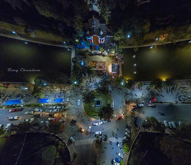 Night Plaza Outlook of a developing Manipur By Bharati Yumnam