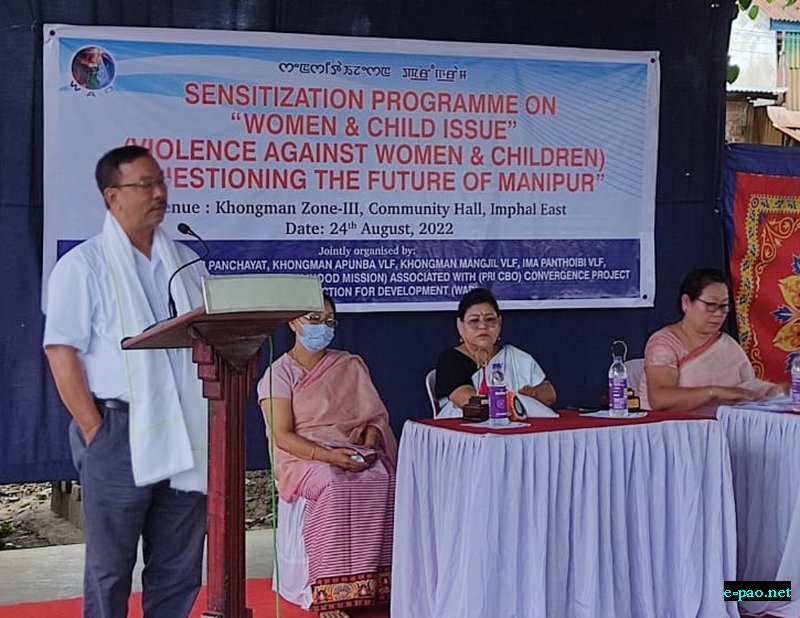 Sensitization program on women and child issue at Khongman 20220826