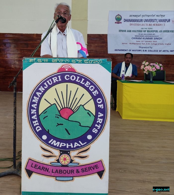 Archaeologist Okram Kumar delivers lecture on Stone Age Culture of ...