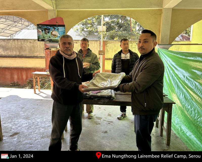 Aid extended to IDPs at Serou Sugnu and volunteers 20240102