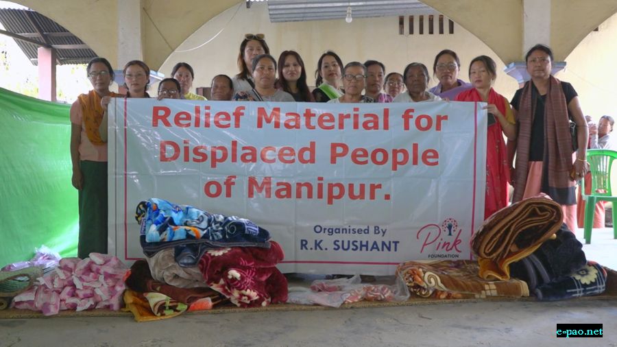 Relief material distribution at Serou Wangoo 20240316