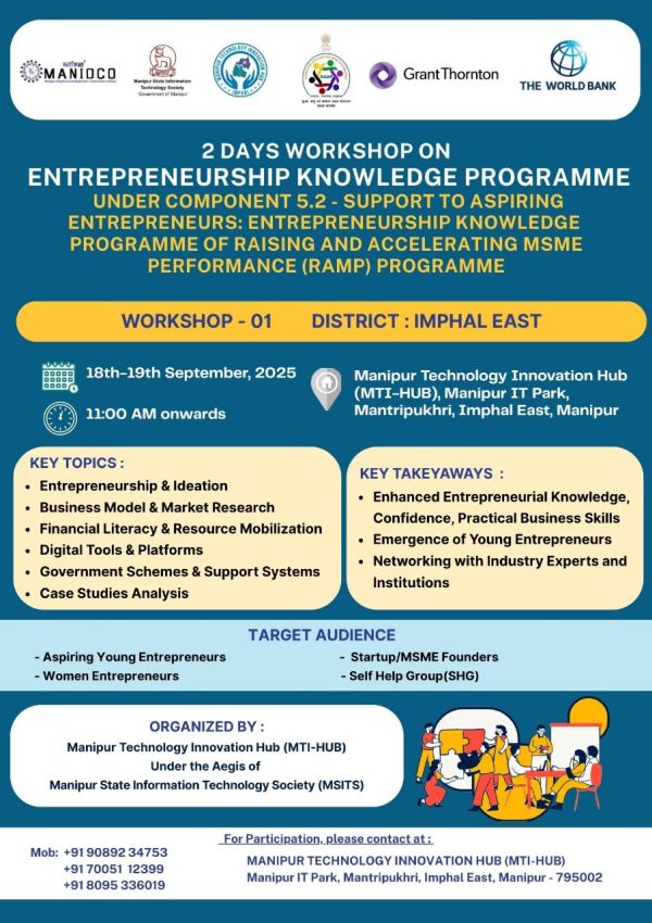 Entrepreneurship Knowledge Program at MTI HUB Imphal 20250912
