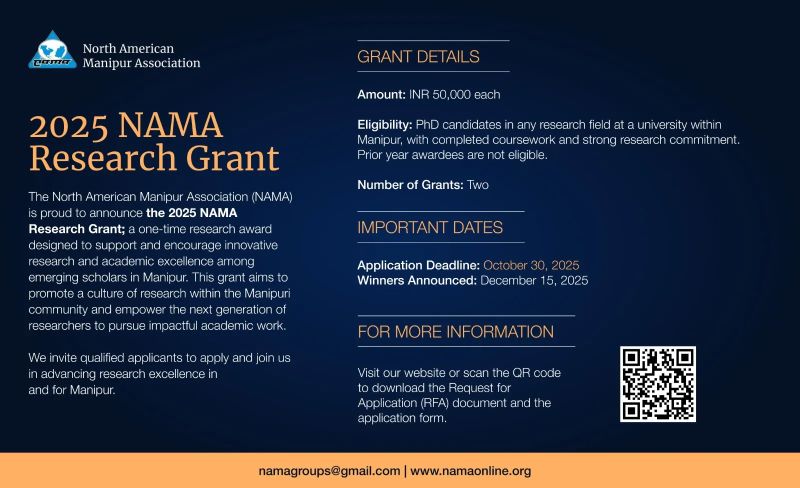 2025 NAMA Research Grant for scholars in Manipur